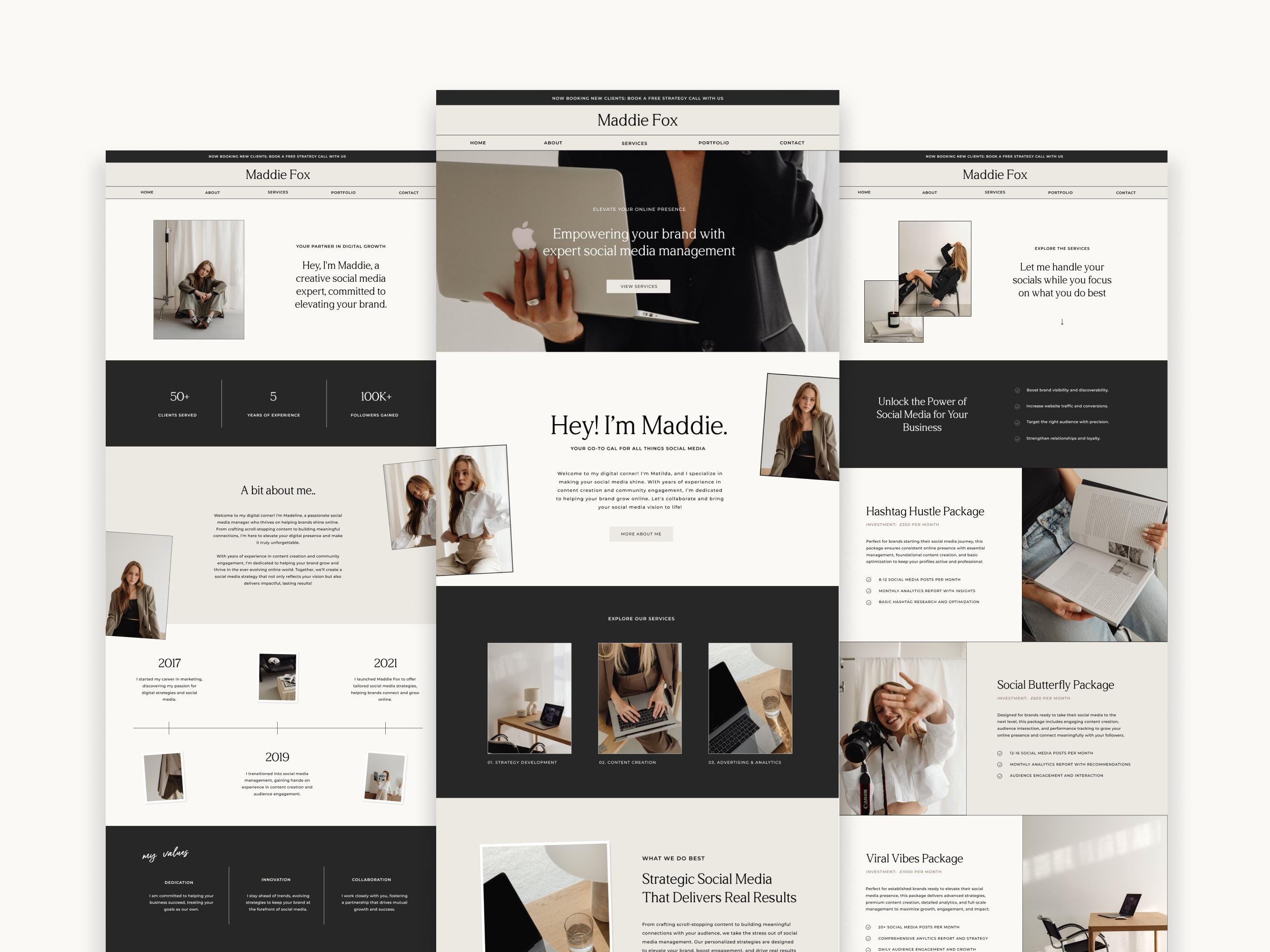 Professional Website Template for Service Providers | Elegant Modern ...