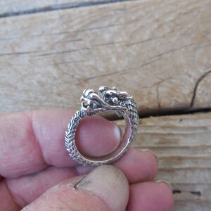 Heavy Adjustable Dragon Ring Handmade in Sterling Silver 925 - Etsy