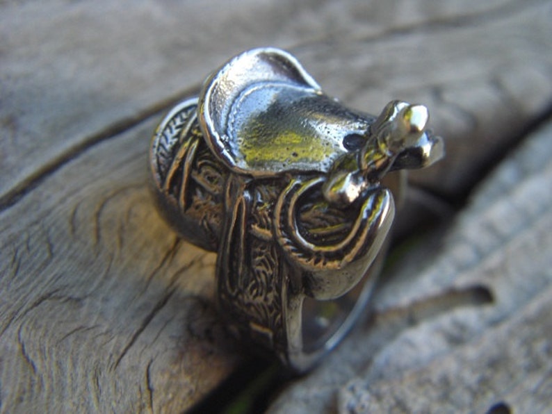 Western Saddle Ring Handmade in Sterling Silver 925 - Etsy