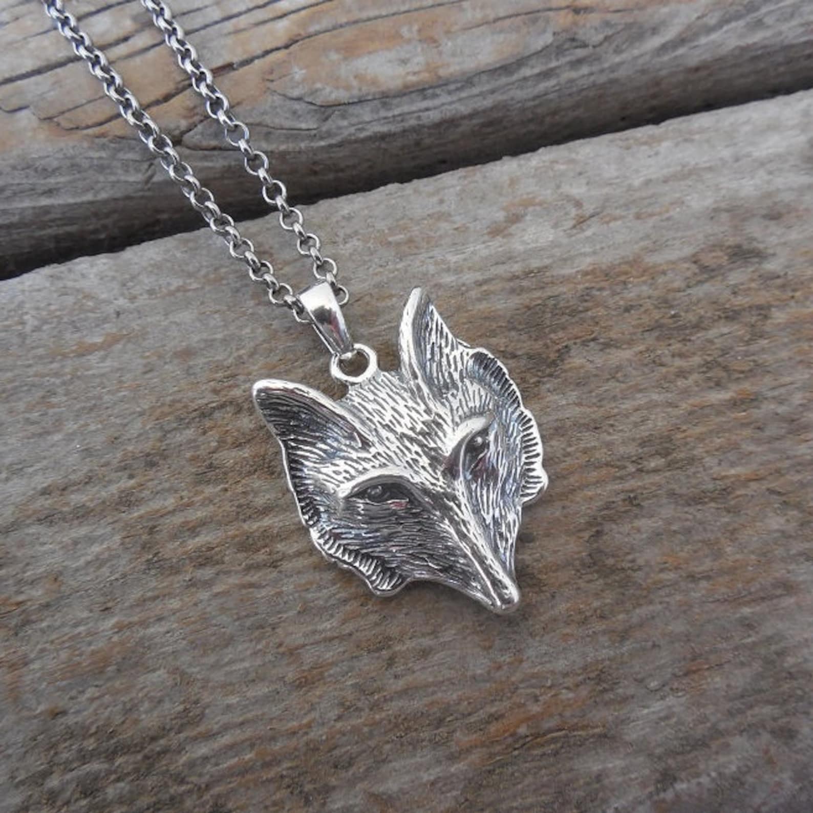 Wolf Necklace Handmade in Sterling Silver 925 - Etsy