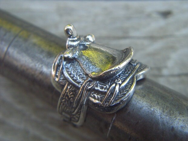 Western Saddle Ring Handmade in Sterling Silver 925 - Etsy