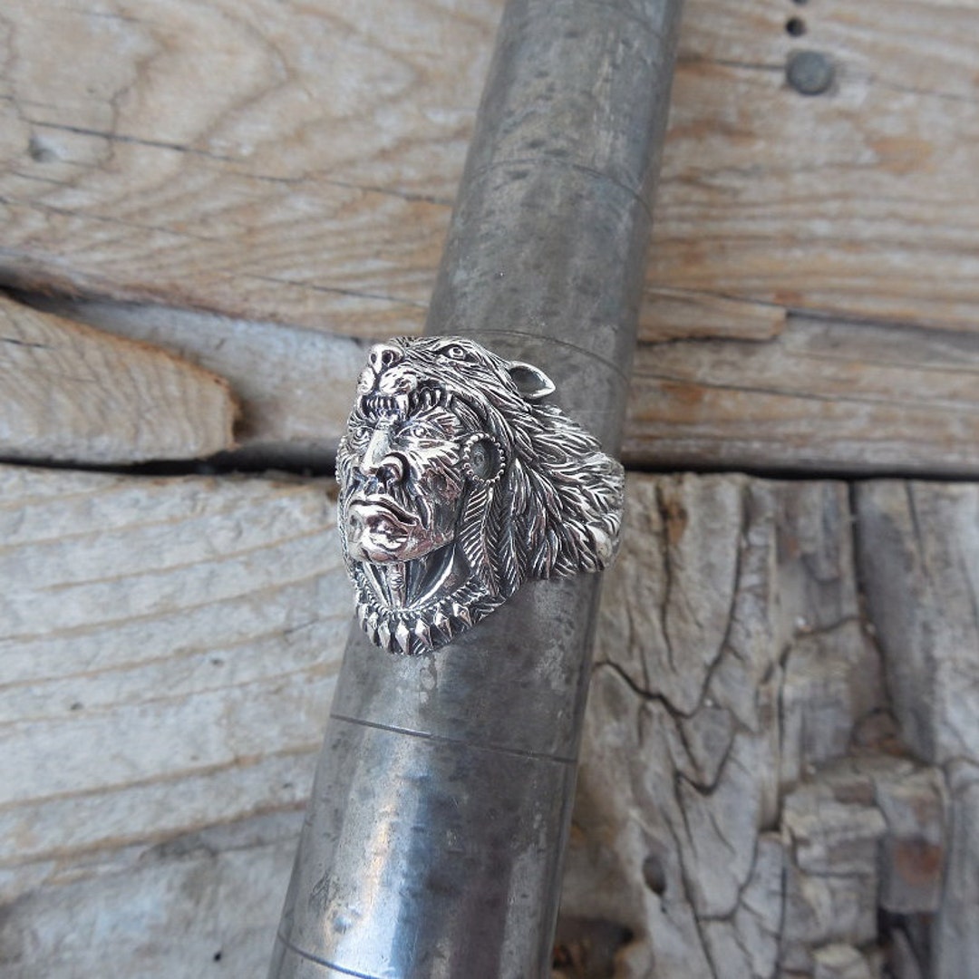 Indian Hunter Ring Handmade in Sterling Silver 925 - Etsy