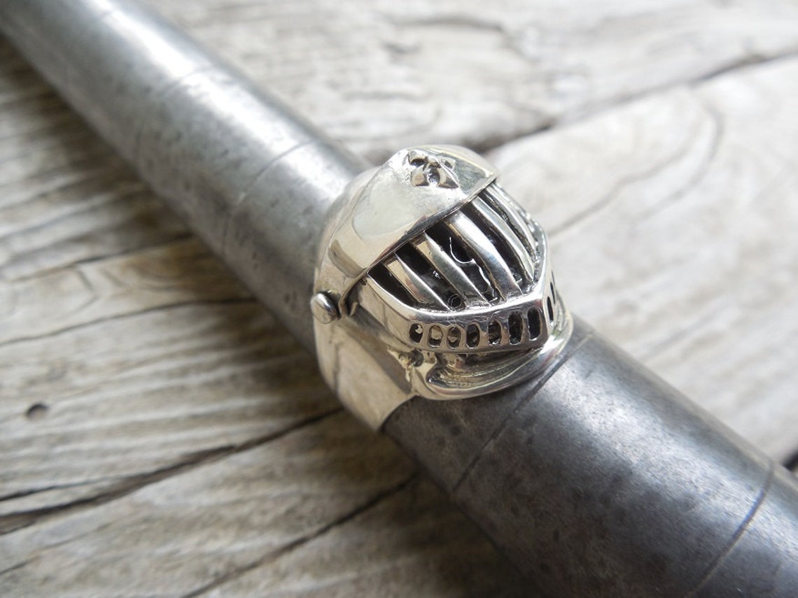 Medieval Armet Ring in Sterling Silver - Etsy