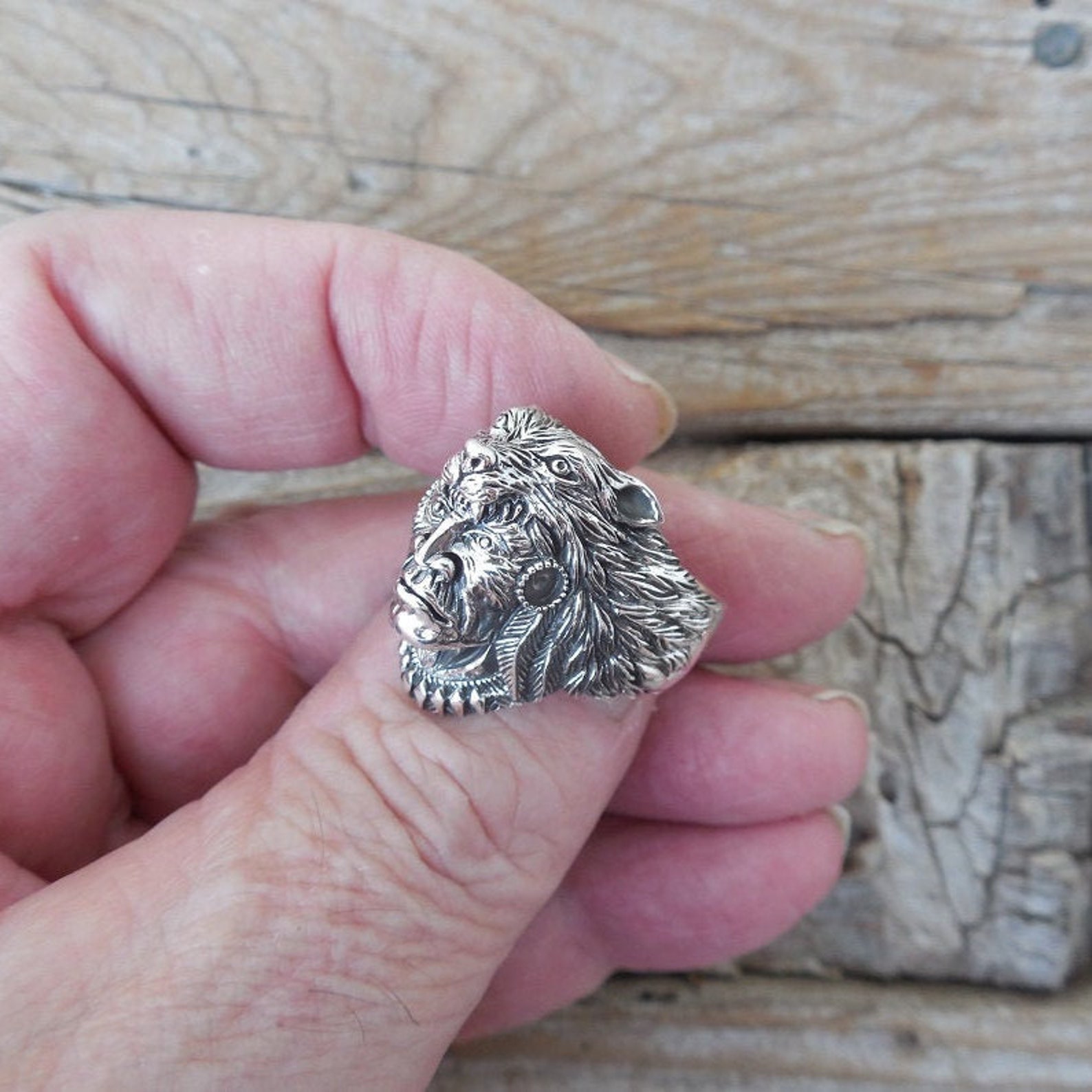 Indian Hunter Ring Handmade in Sterling Silver 925 - Etsy