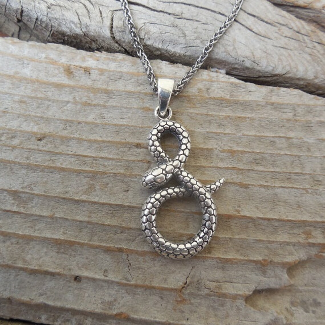 Snake Necklace Handmade in Sterling Silver 925 - Etsy