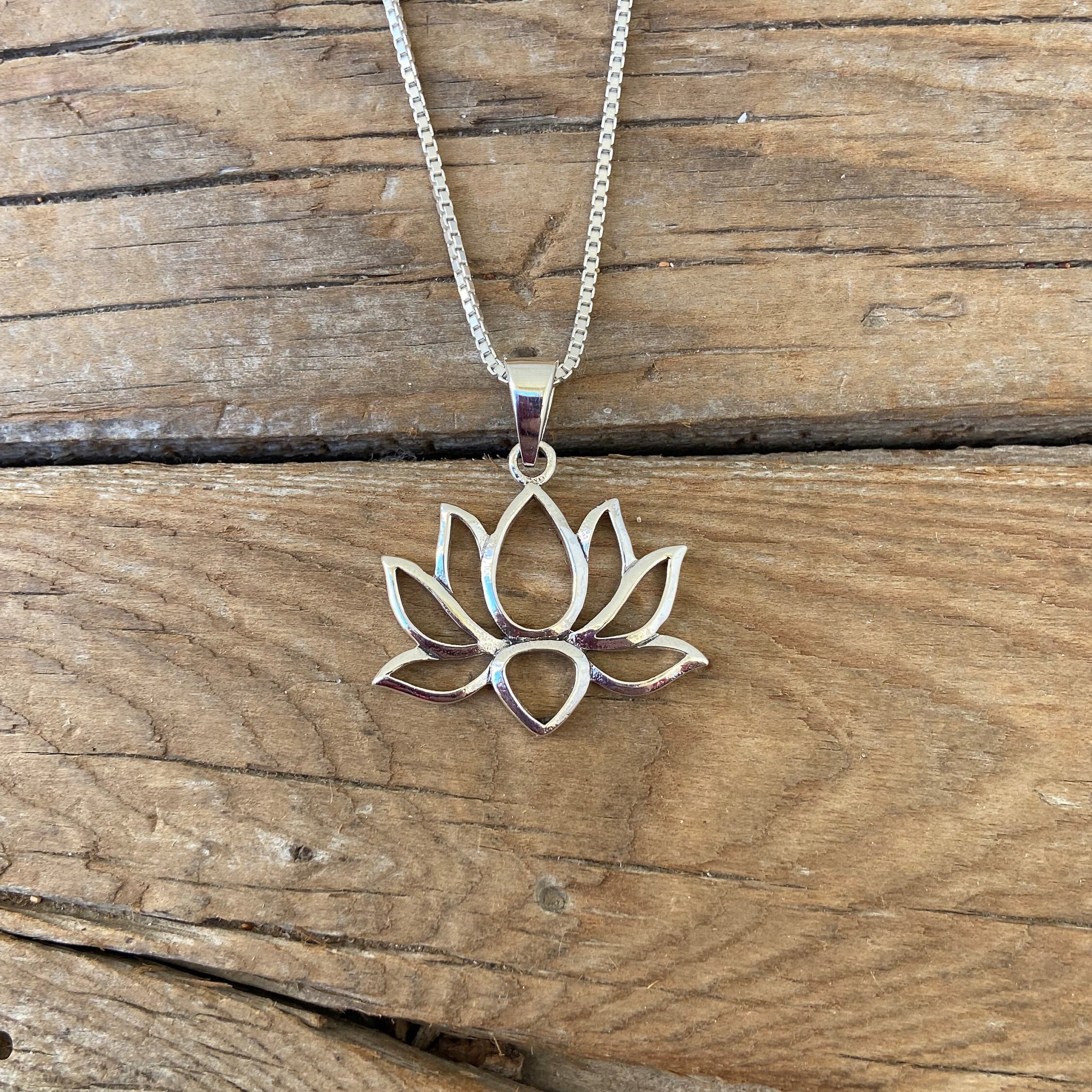 Lotus Flower Necklace Handmade in Sterling Silver 925 - Etsy