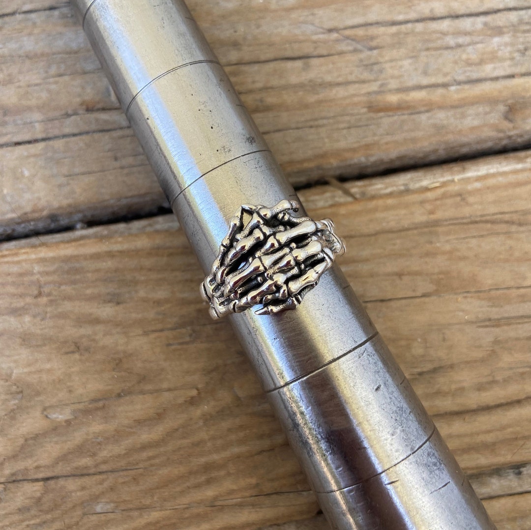 Skeleton Hands Ring Handmade in Sterling Silver 925 - Etsy