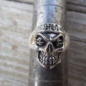 Skull Eyes Skull Ring Handmade in Sterling Silver 925 - Etsy