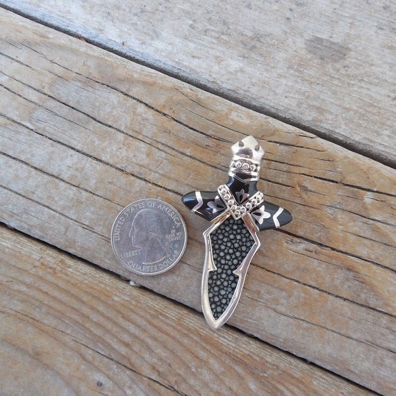 Medieval sword pendant handmade in sterling silver 92… - Gem