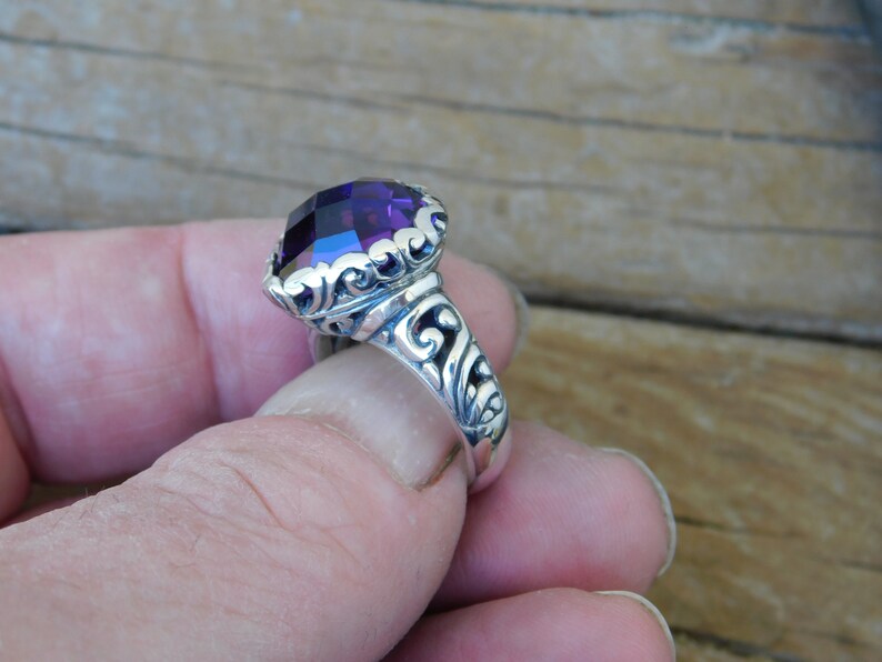 Beautiful Amethyst Ring Handmade in Sterling Silver 925 - Etsy