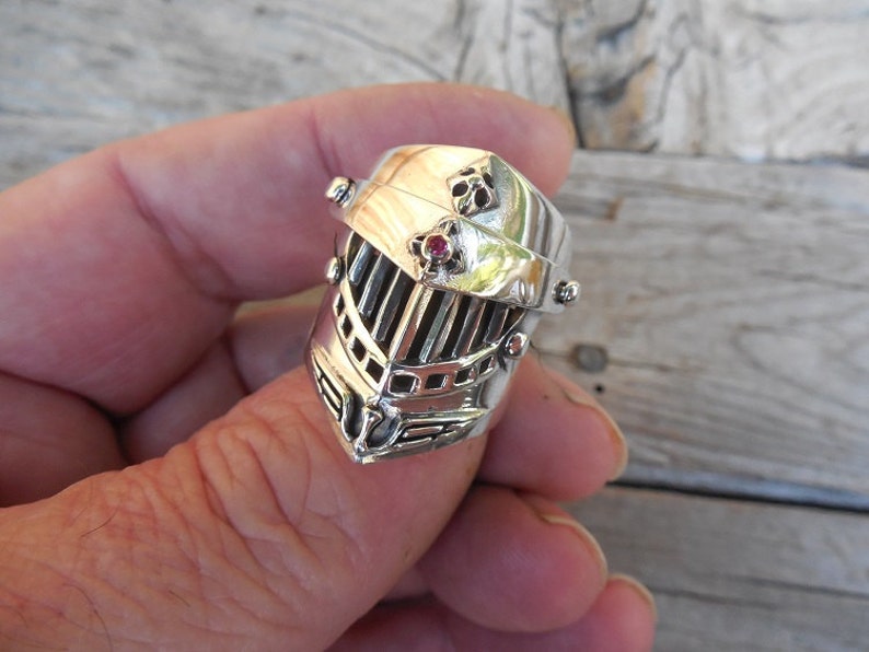 Medieval Warriors Armet (helmet) Ring Handmade in Sterling Silver - Etsy
