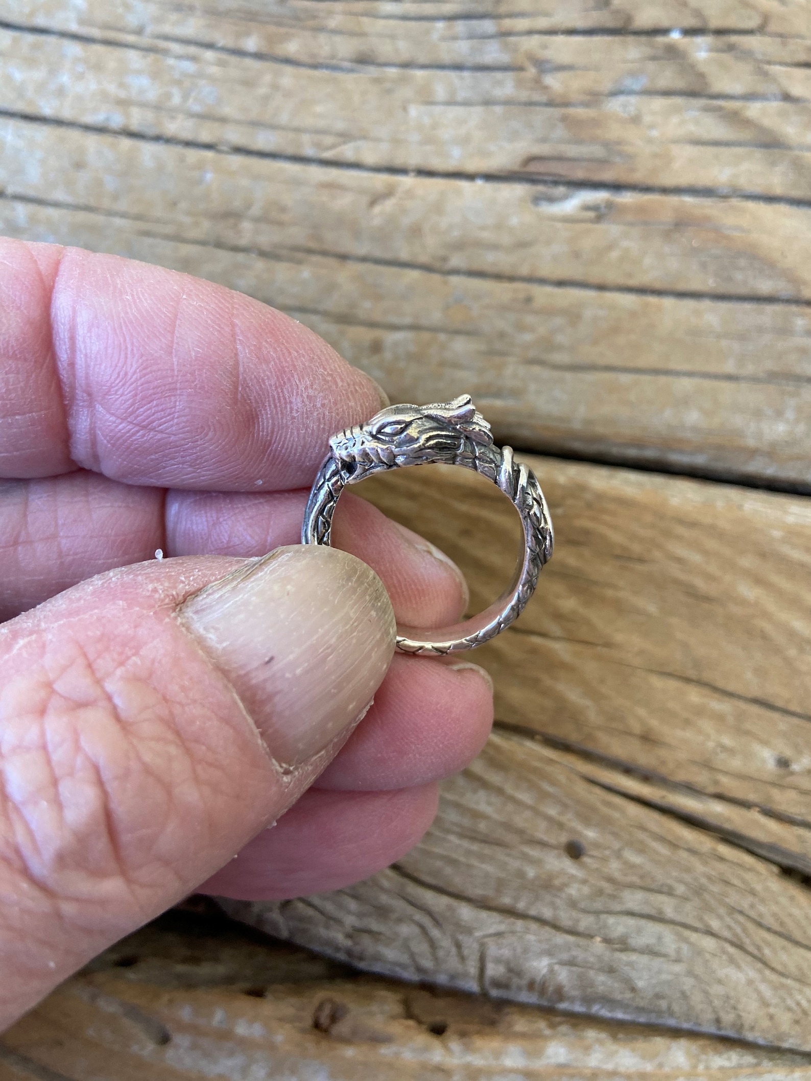 Dragon Ring Handmade in Sterling Silver 925 Adjustable | Etsy