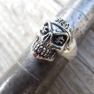 Skull Eyes Skull Ring Handmade in Sterling Silver 925 - Etsy