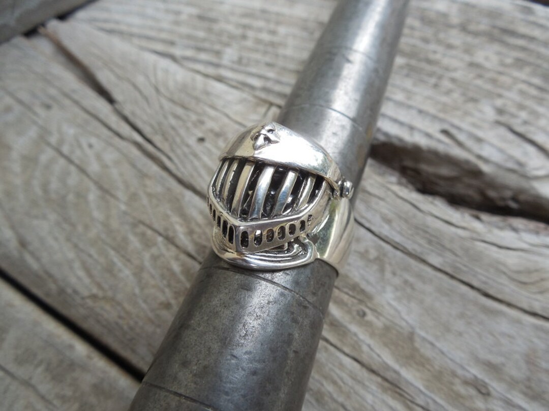 Medieval Armet Ring in Sterling Silver - Etsy