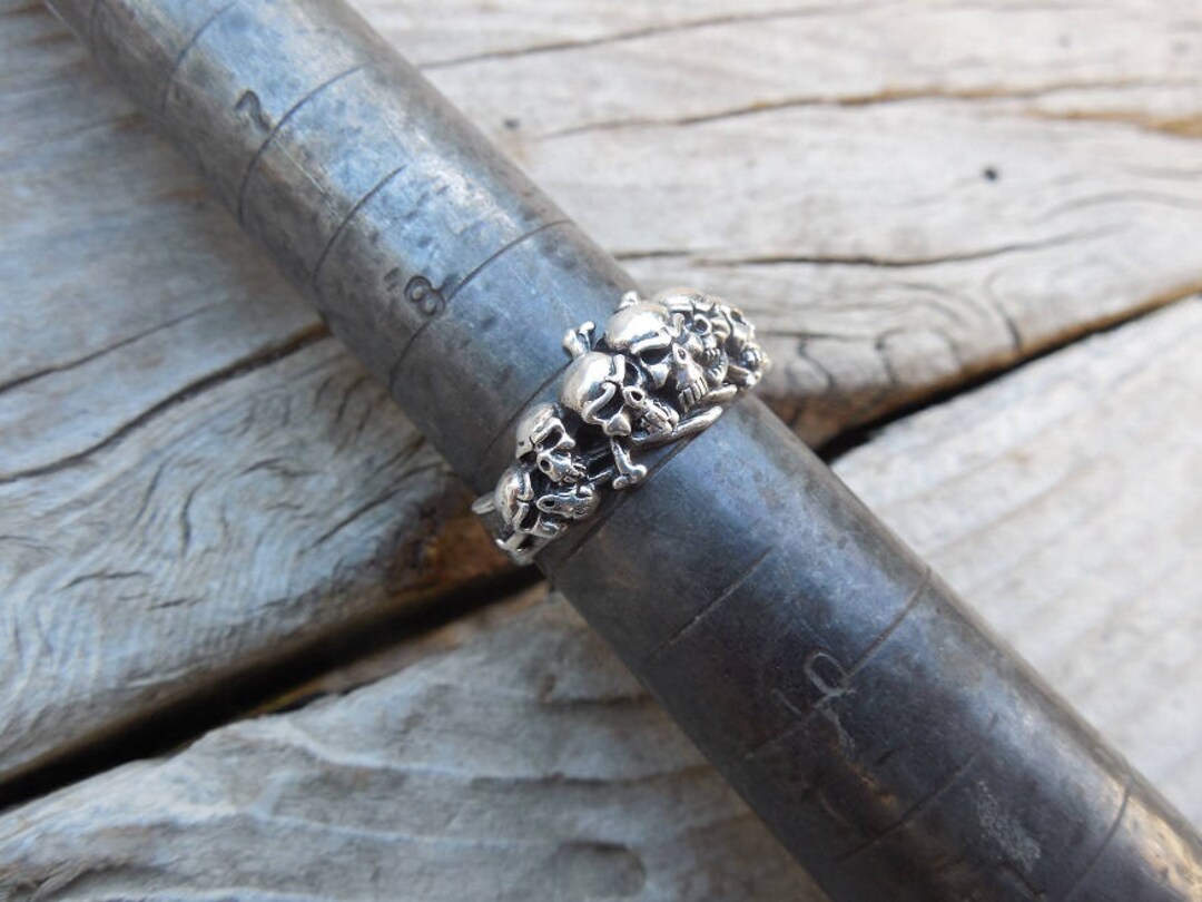 Seven Skull Ring Handmade in Sterling Silver - Etsy