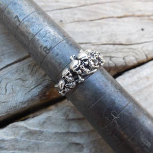 Seven Skull Ring Handmade in Sterling Silver - Etsy