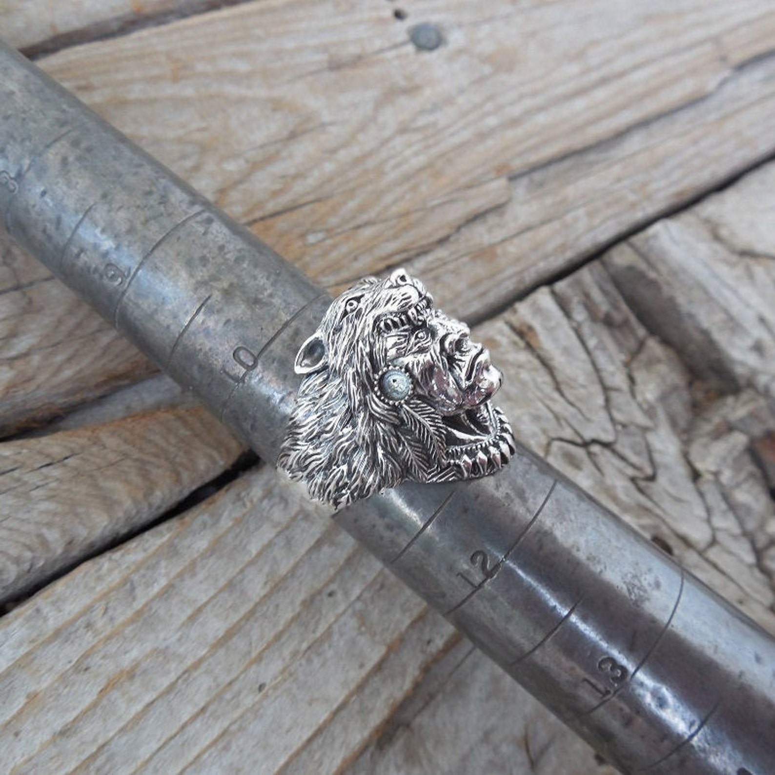 Indian Hunter Ring Handmade in Sterling Silver 925 - Etsy