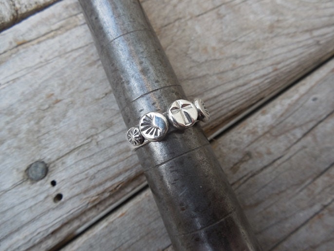Stamped Ring Handmade in Sterling Silver - Etsy