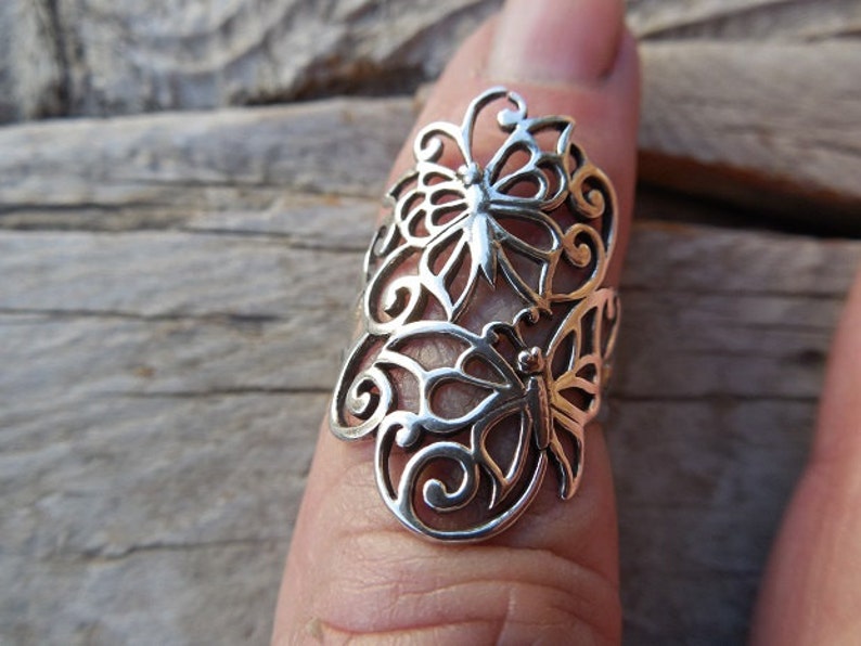 Butterfly Ring Handmade in Sterling Silver 925 - Etsy