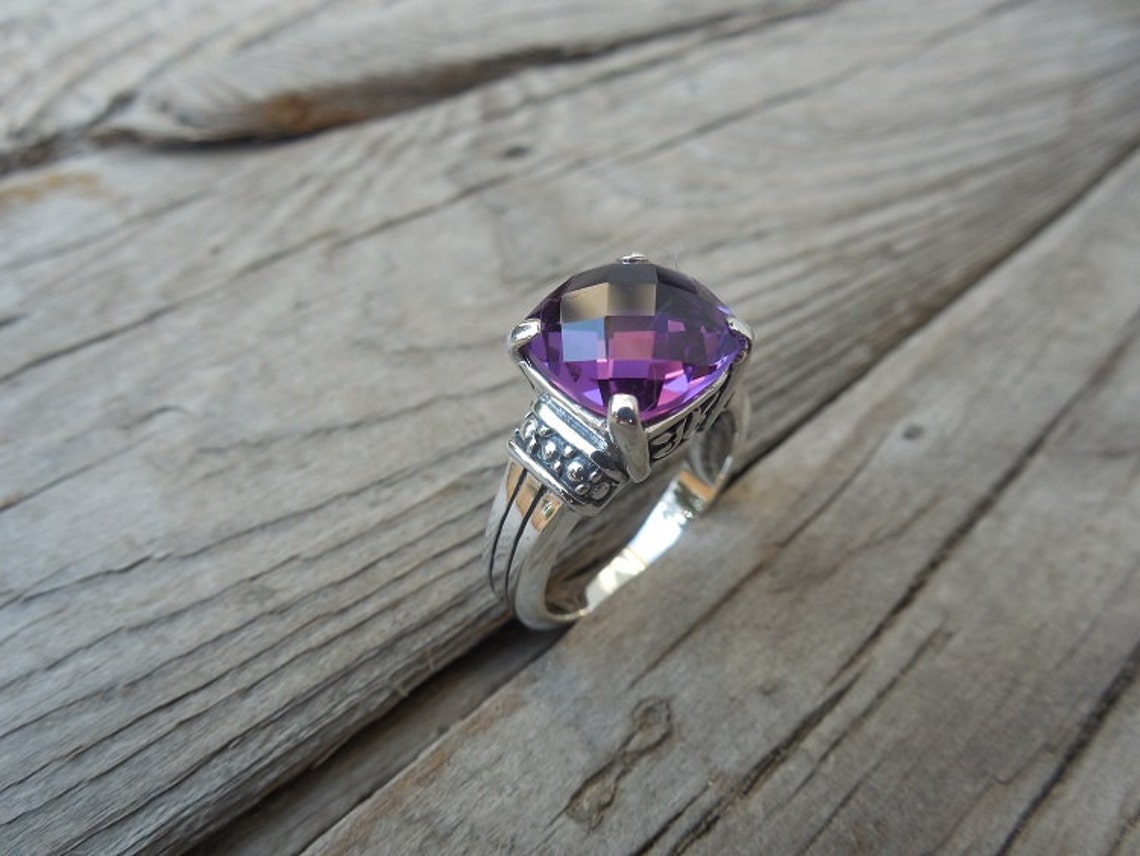 Beautiful Amethyst Ring Handmade in Sterling Silver - Etsy