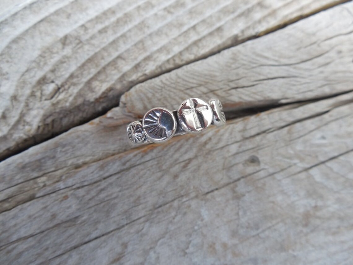 Stamped Ring Handmade in Sterling Silver - Etsy