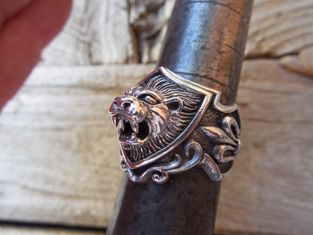 Lion Ring Handmade in Sterling Silver - Etsy