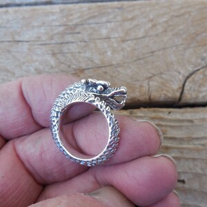 Heavy Adjustable Dragon Ring Handmade in Sterling Silver 925 - Etsy