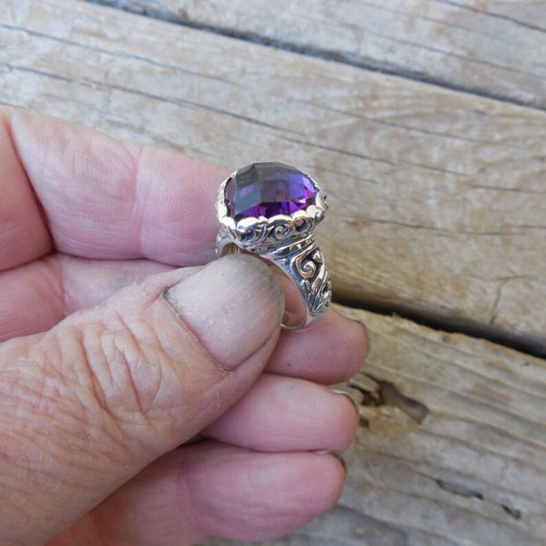 Beautiful Amethyst Ring Handmade in Sterling Silver 925 - Etsy