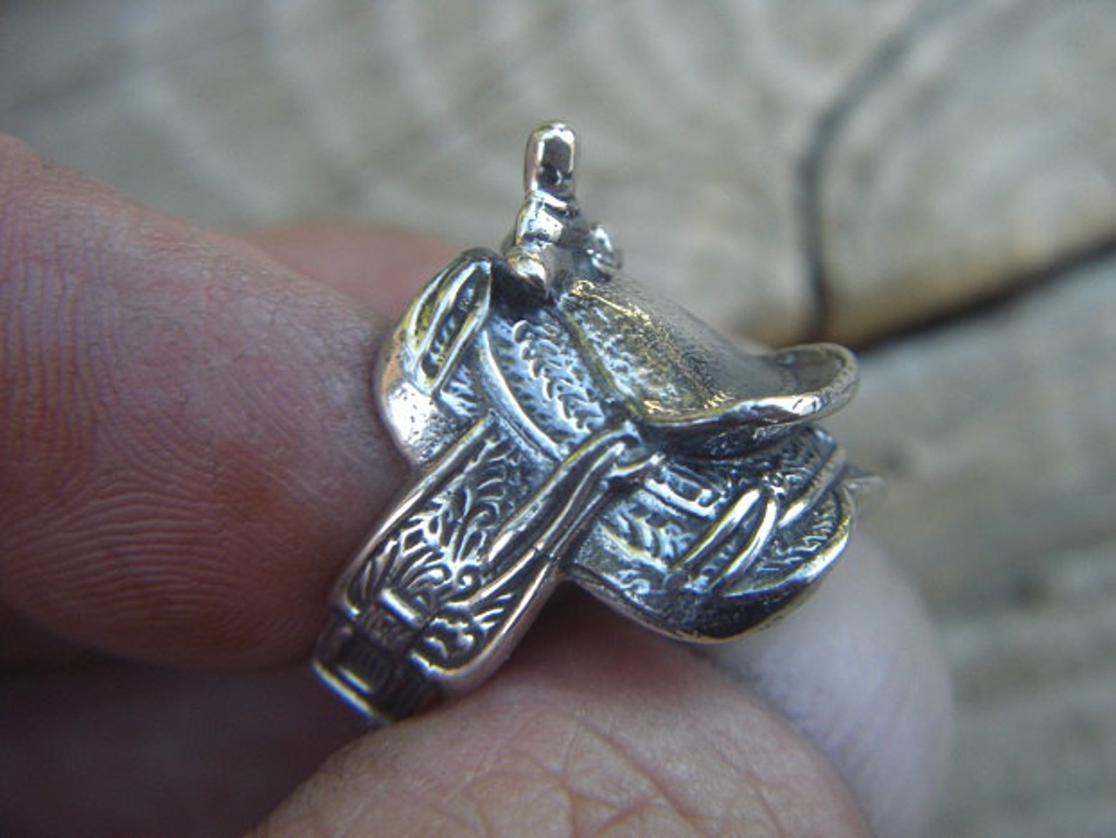 Western Saddle Ring Handmade in Sterling Silver 925 - Etsy