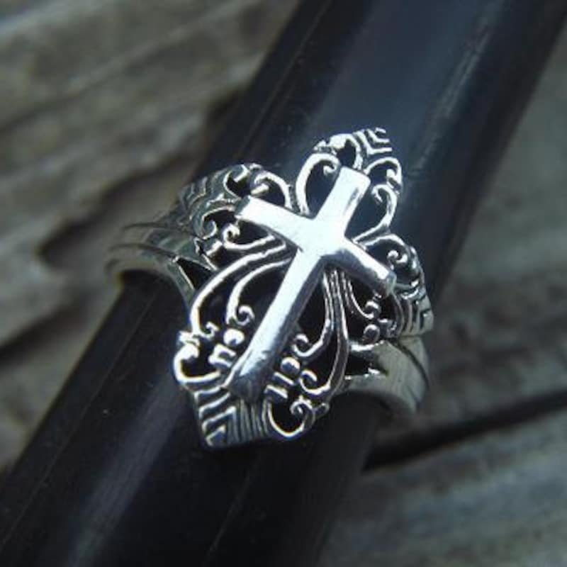 Cross Ring - Etsy