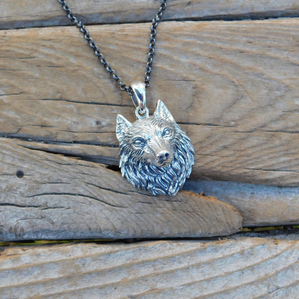 Wolf Necklace Handmade in Sterling Silver 925 - Etsy