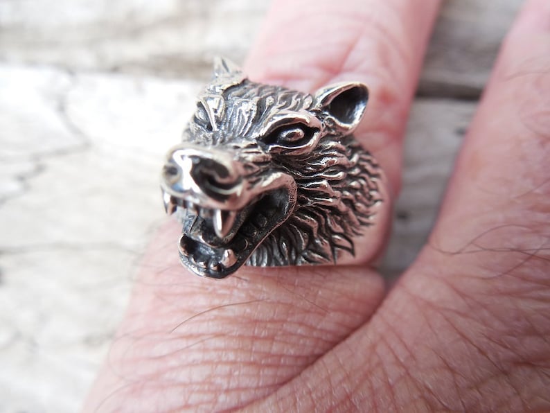 Werewolf Ring in Sterling Silver - Etsy