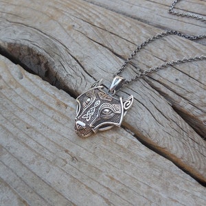 Celtic Wolf Necklace Handmade in Sterling Silver 925 - Etsy