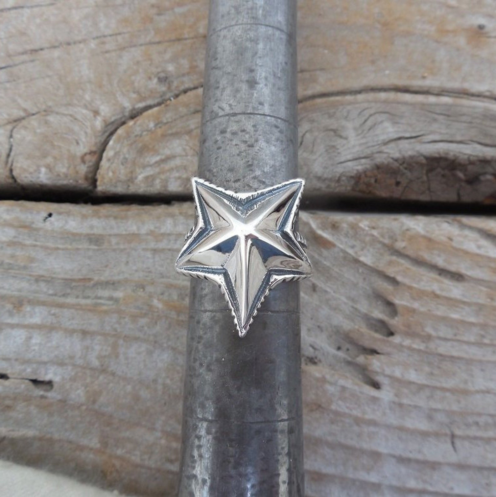 Large Star Ring Handmade in Sterling Silver 925 - Etsy