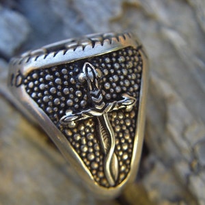 Medieval Twisted Blade Ring in Sterling Silver - Etsy