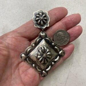 Large Repousse Earrings Handmade in Sterling Silver 925 - Etsy