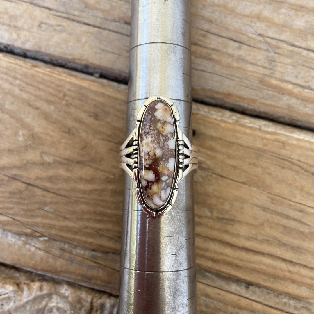 Beautiful Wild Horse Magnesite Ring Handmade in Sterling Silver 925 ...