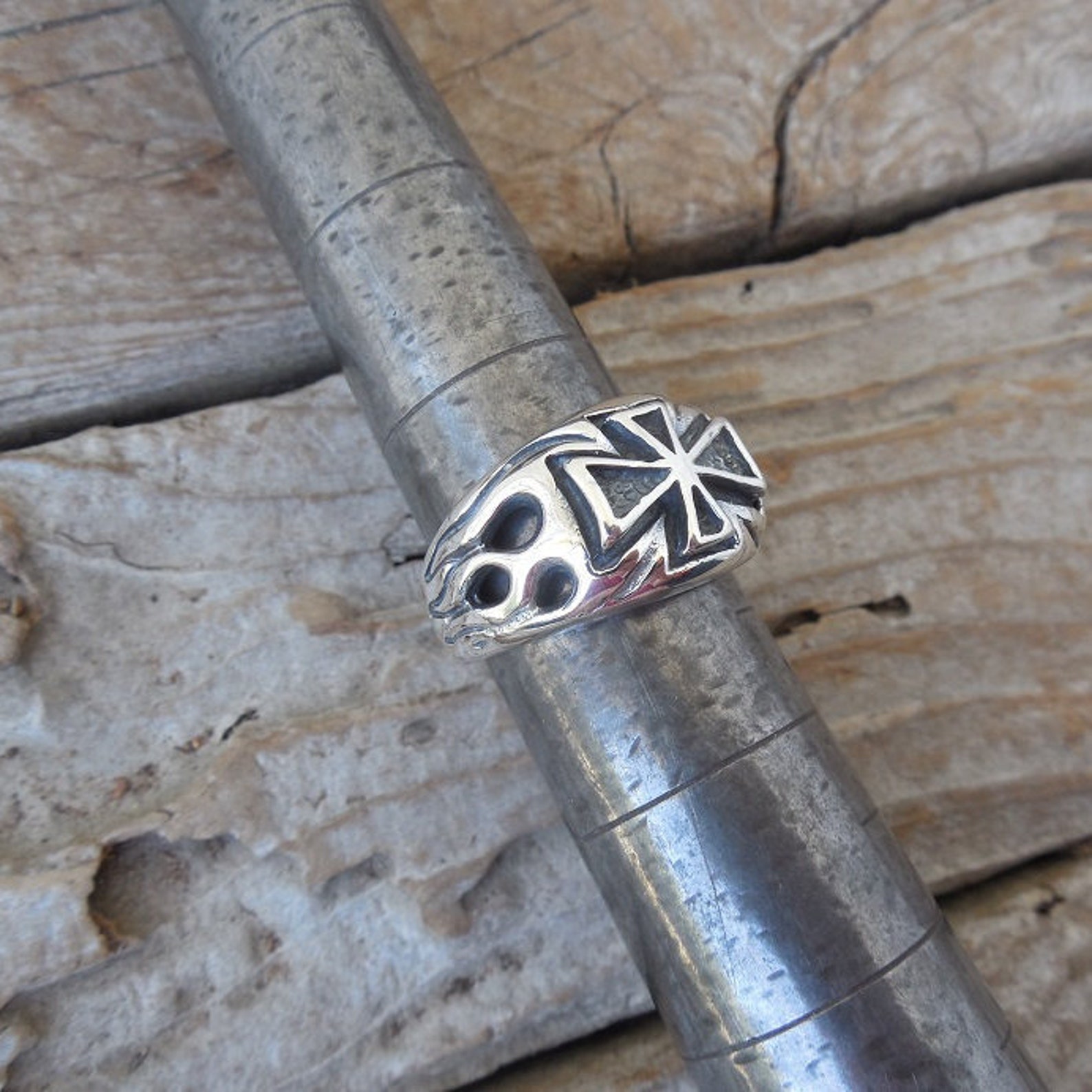 Maltese Cross Ring Handmade in Sterling Silver 925 - Etsy