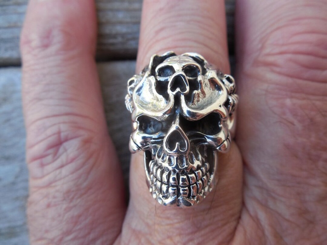 Skull Ring Handmade in Sterling Silver - Etsy