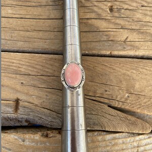 Beautiful Pink Conch Shell Ring Handmade Signed in Sterling Silver With ...