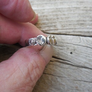 Stamped Ring Handmade in Sterling Silver - Etsy