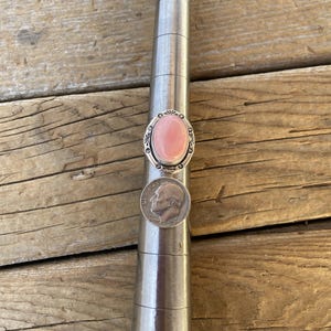 Beautiful Pink Conch Shell Ring Handmade Signed in Sterling Silver With ...