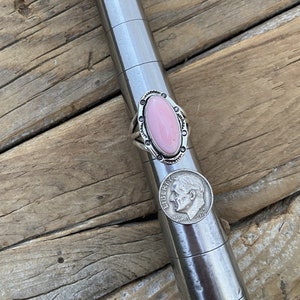 Gorgeous Pink Conch Shell Ring Handmade Signed in Sterling Silver With ...