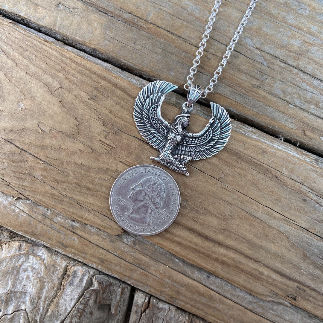 Egyptian Goddess Necklace Handmade in Sterling Silver 925 With Great ...