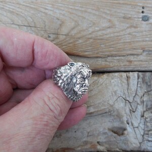 Indian Hunter Ring Handmade in Sterling Silver 925 - Etsy
