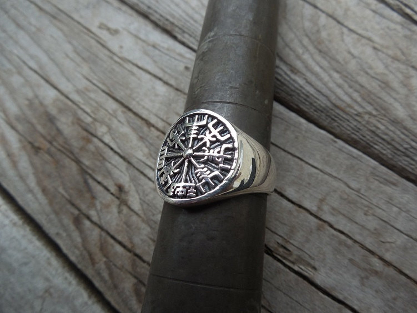 Viking Compass Ring Handmade in Sterling Silver 925 - Etsy