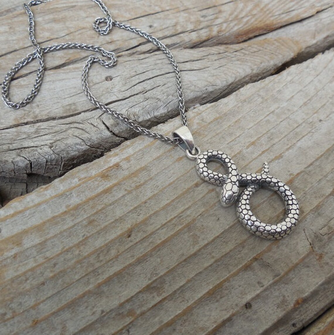 Snake Necklace Handmade in Sterling Silver 925 - Etsy