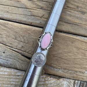 Gorgeous Pink Conch Shell Ring Handmade Signed in Sterling Silver With ...