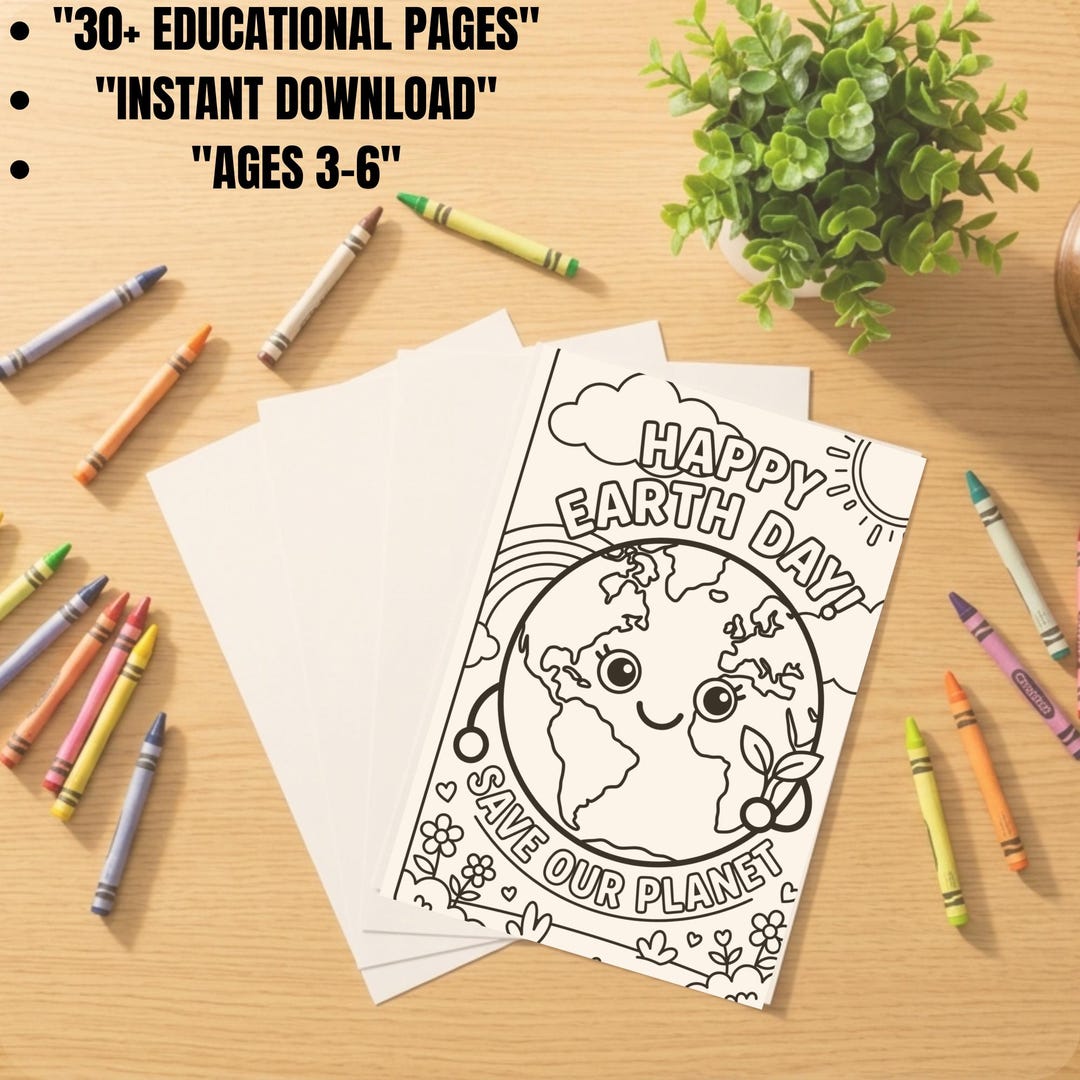 Earth Day Activity Bundle for Kids, 30+ Pages Preschool Worksheets ...