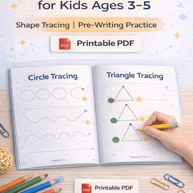 Line Tracing Worksheets Printable | Preschool Pre-writing Practice ...